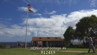Flags And People National Park Visitor Center In Hawaii